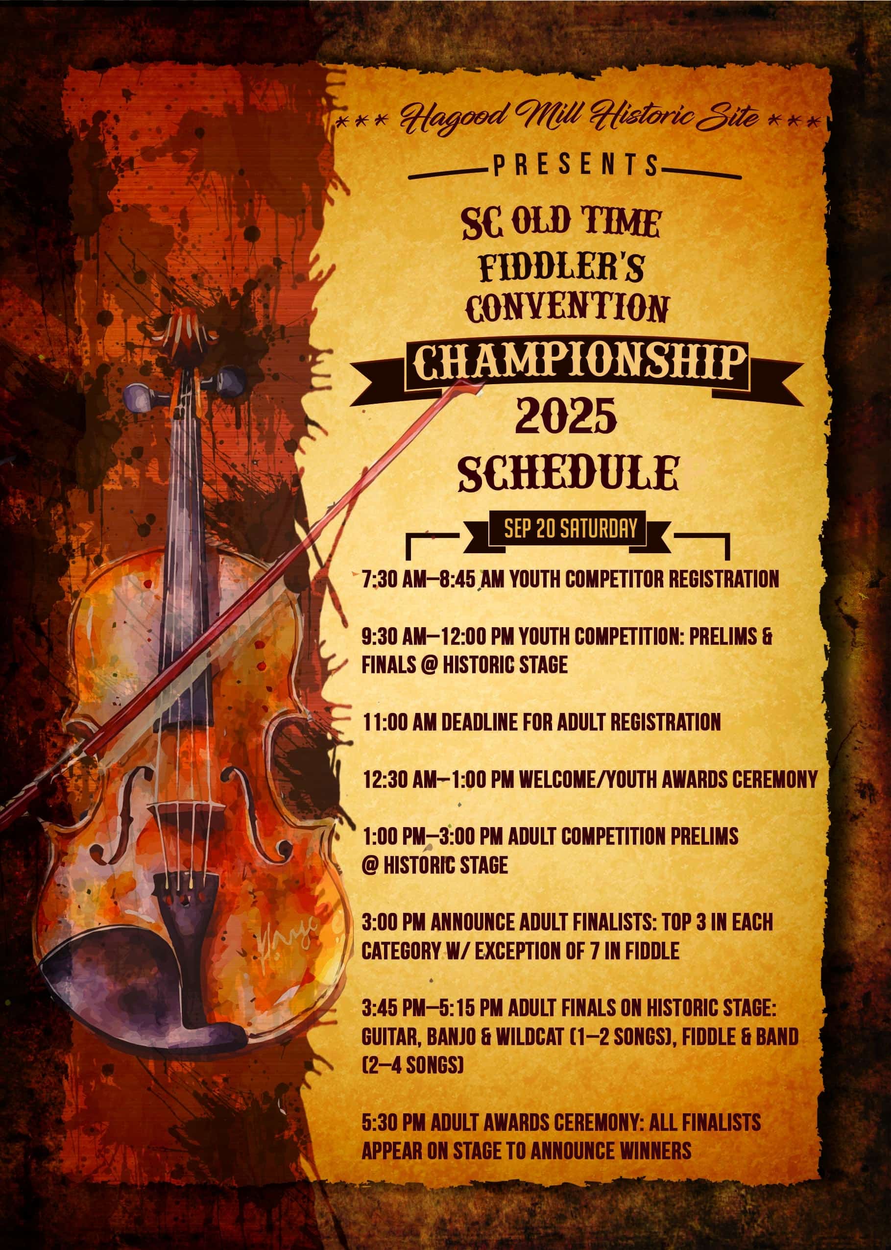 Old Time Fiddlers Convention - Hagood Mill Historic Site